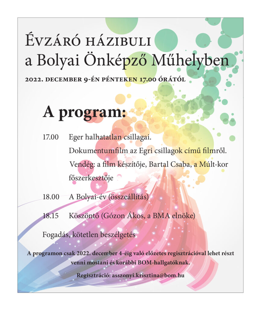 Évzáró házibuli - Bolyai Önképző Műhely